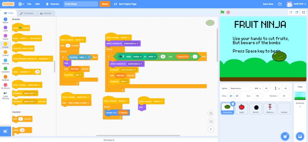 How To Create The Viral Fruit Ninja Game In Scratch: Beginners Guide ...