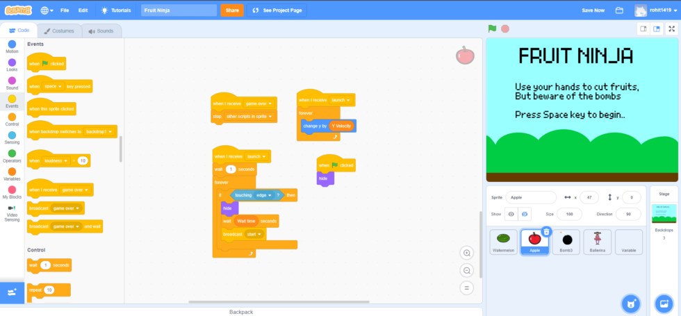 How To Create The Viral Fruit Ninja Game In Scratch: Beginners Guide ...