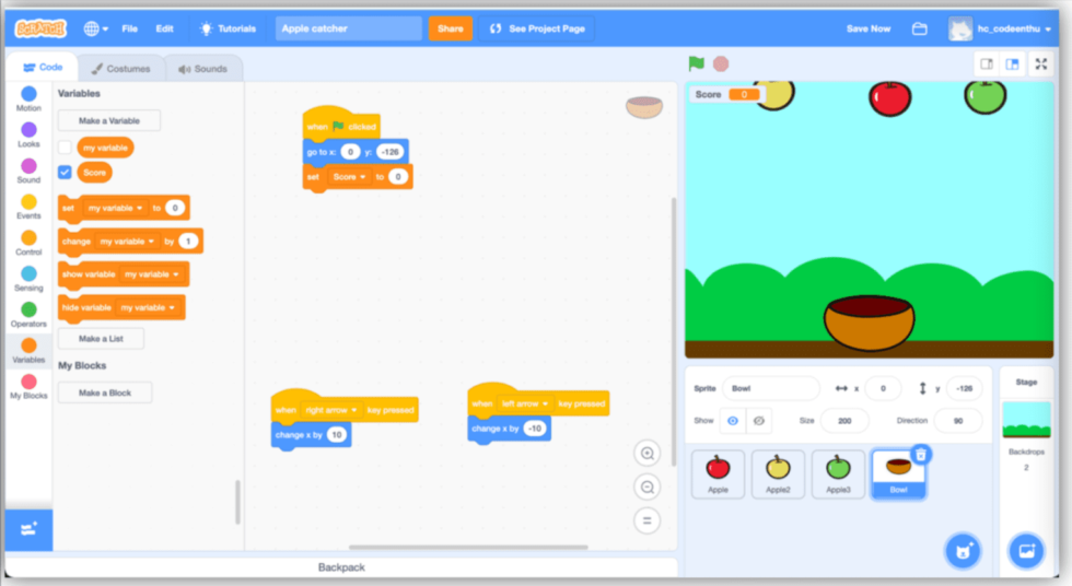 How To Make An Interesting Apple Catcher On Scratch - BrightChamps Blog