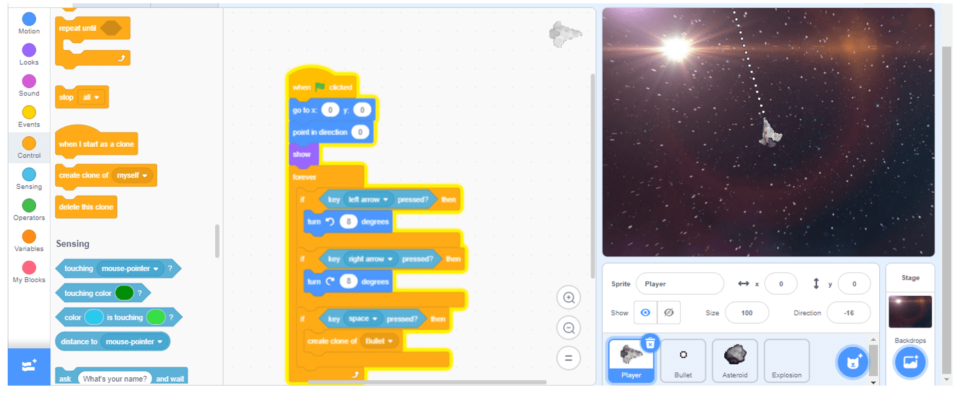 How To Make An Awesome Asteroids Arcade Game In Scratch - BrightChamps Blog