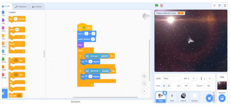 How To Make An Awesome Asteroids Arcade Game In Scratch - BrightChamps Blog